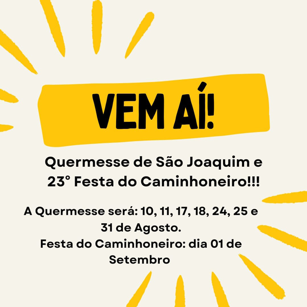 Quermesse de São Joaquim começa no fim de semana | Gazeta de Vargem Grande
