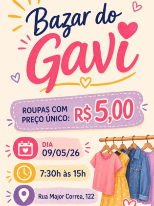 Bazar do Gavi é neste sábado | Gazeta de Vargem Grande